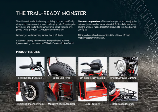 Scooterpac Invader Mobility Scooter (3-Wheeled) – Mobility Solutions Direct